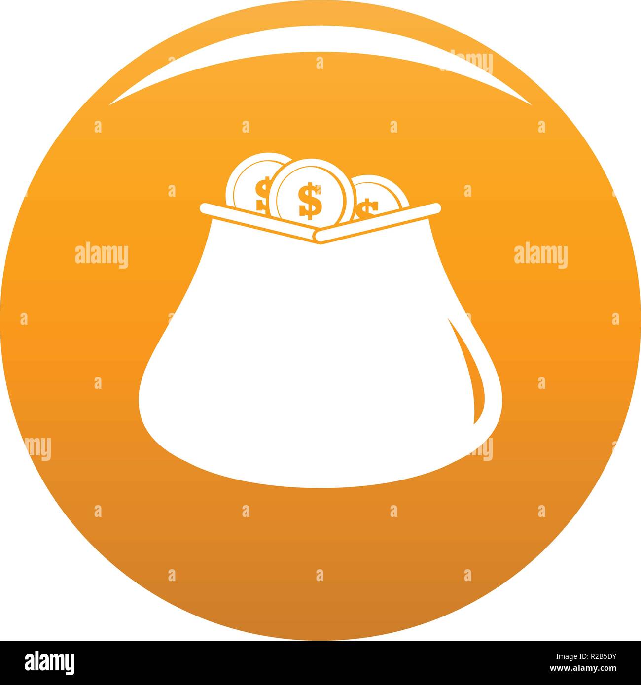 Purse money icon. Simple illustration of purse money vector icon for ...
