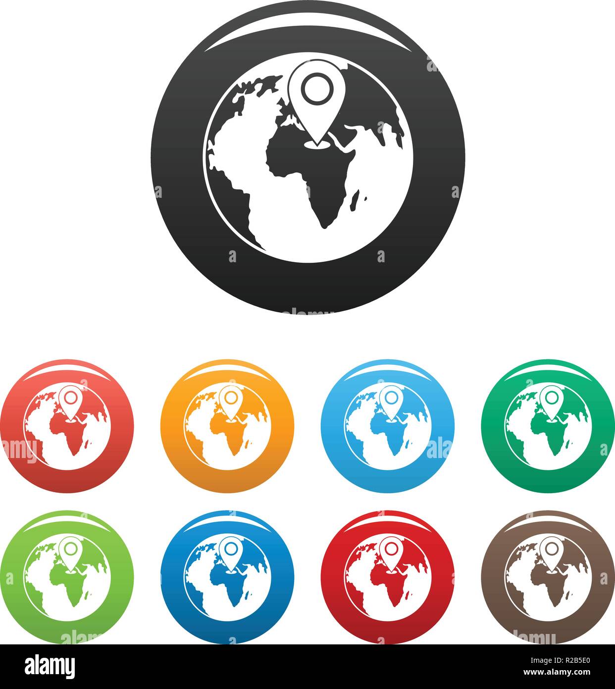 Earth navigation icon. Simple illustration of earth navigation vector ...