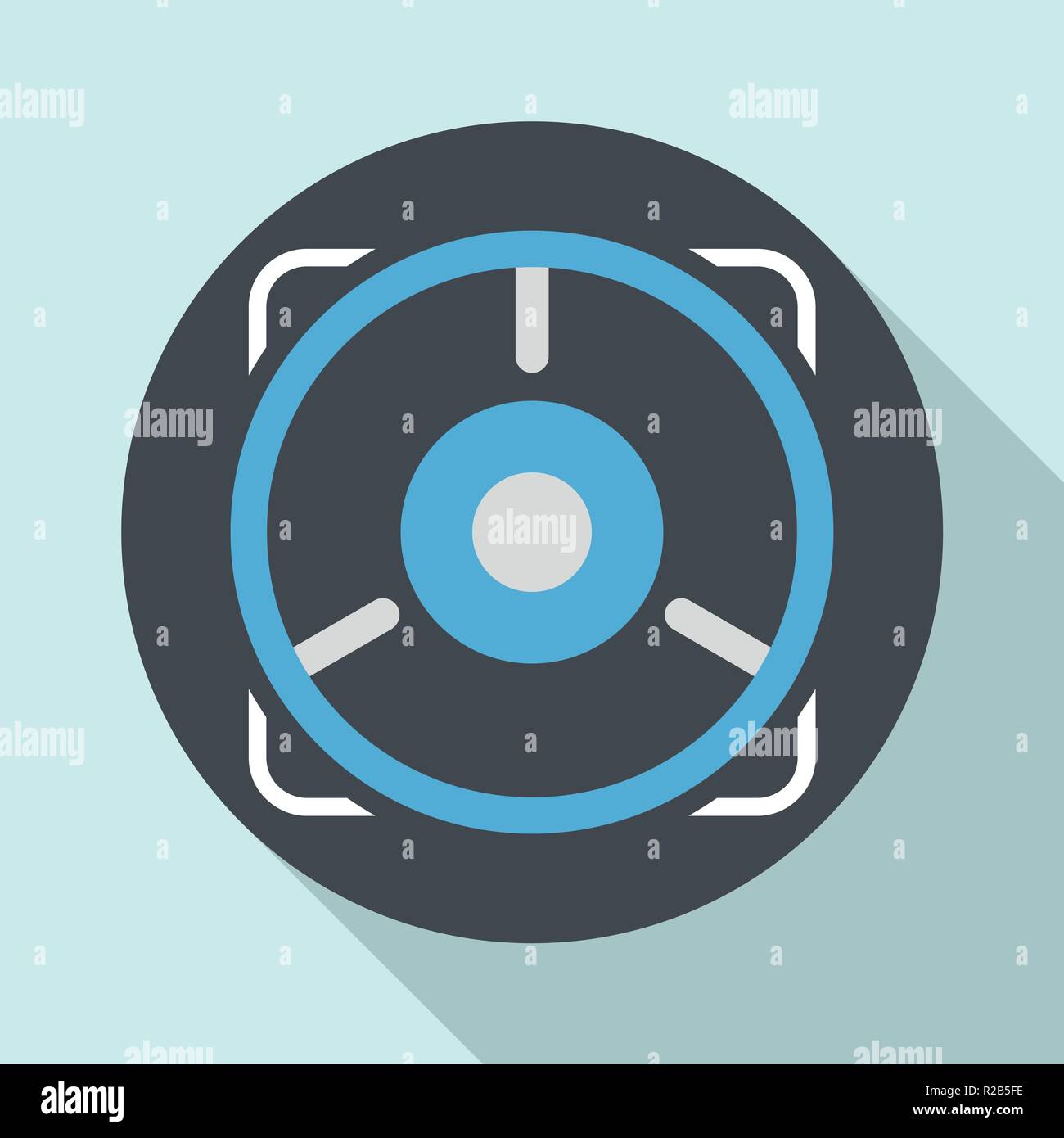 Pistol gun aim icon. Flat illustration of pistol gun aim vector icon ...