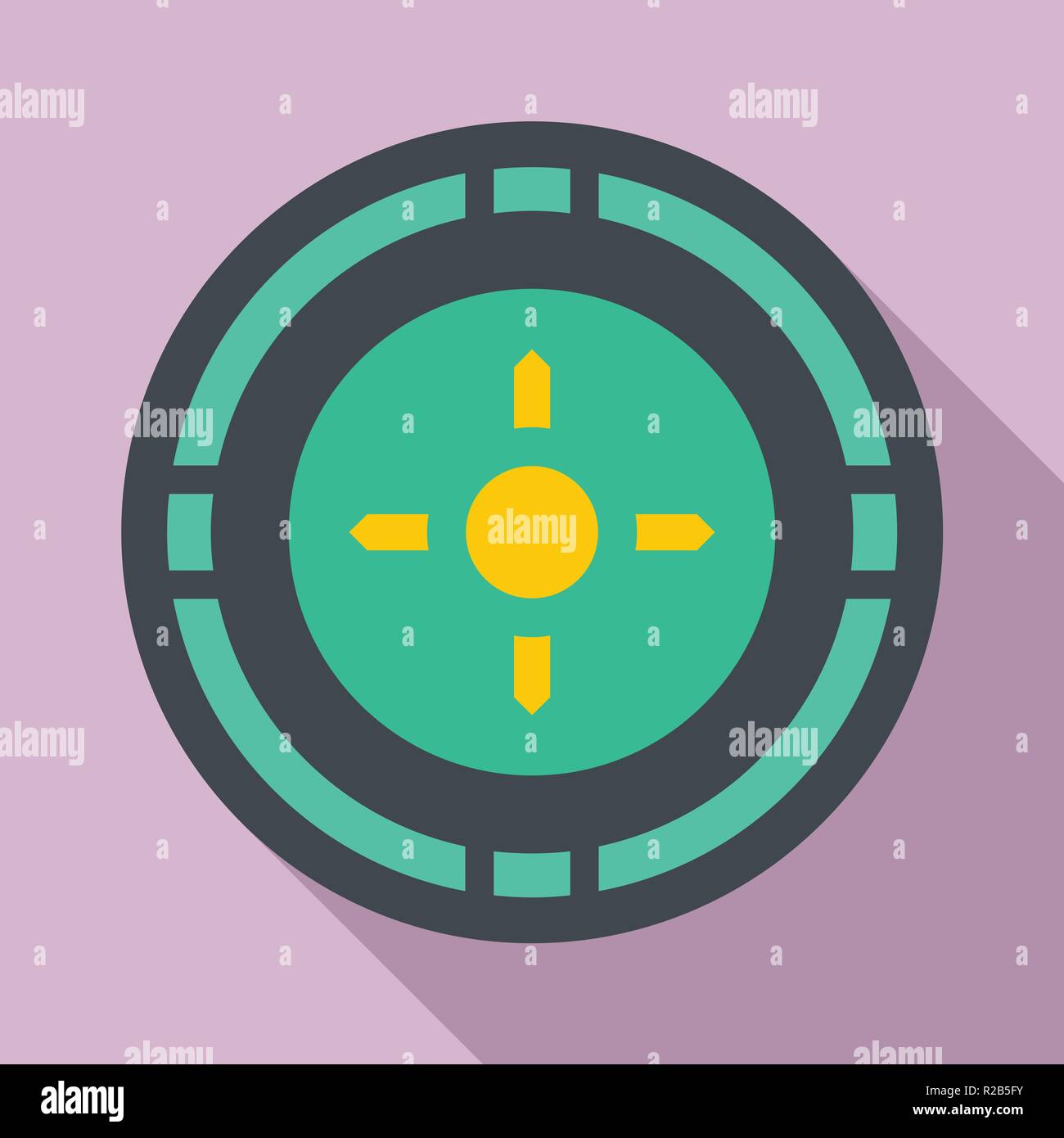 Reticle target icon. Flat illustration of reticle target vector icon ...