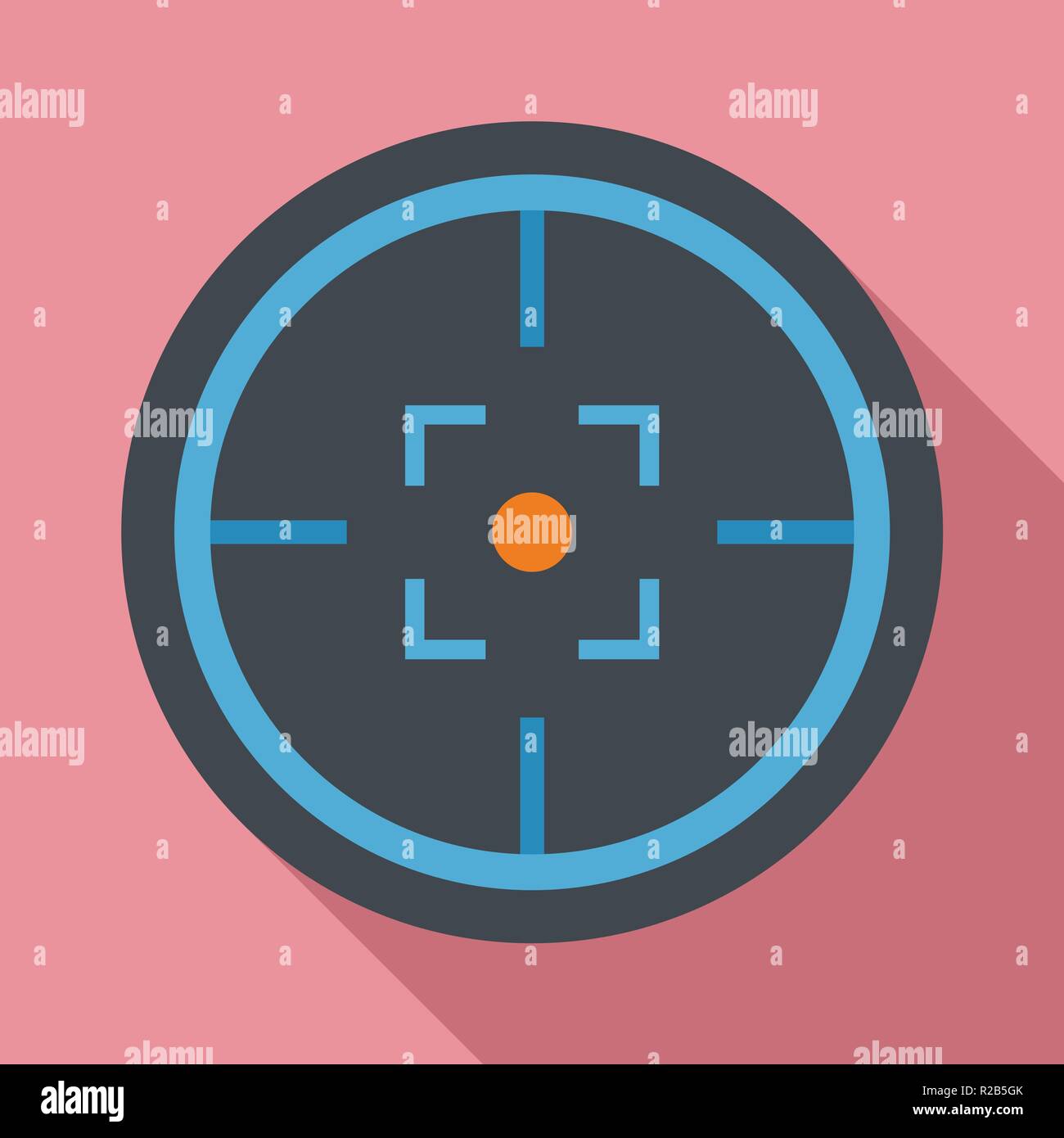 Modern gun target icon. Flat illustration of modern gun target vector ...