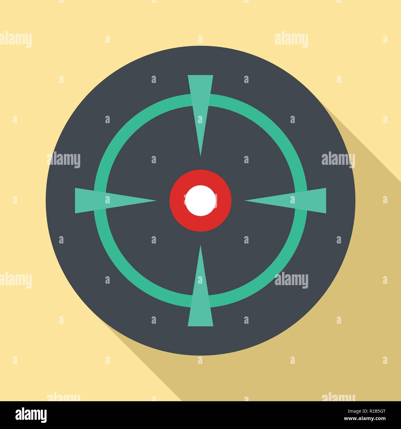 Old gun aim icon. Flat illustration of old gun aim vector icon for web ...