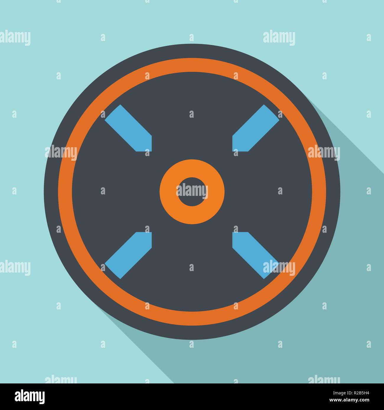 Circle aim target icon. Flat illustration of circle aim target vector ...