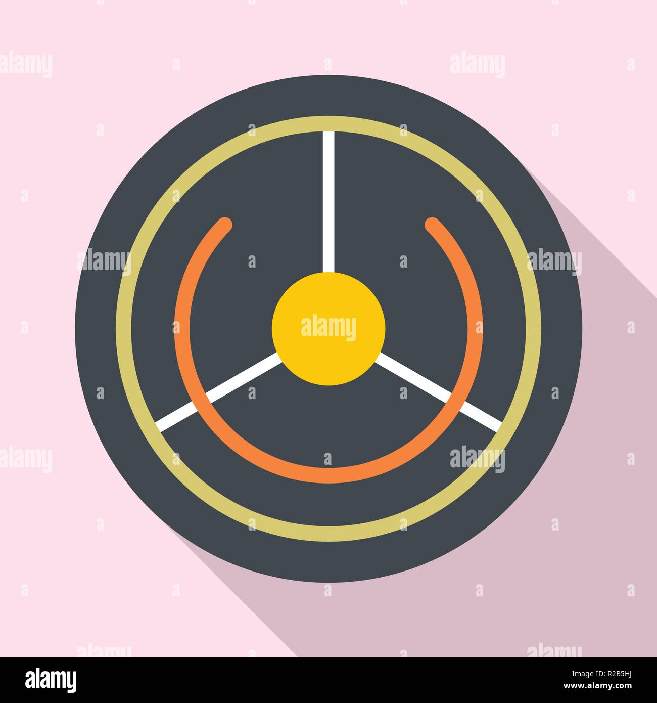 Futuristic aim target icon. Flat illustration of futuristic aim target ...