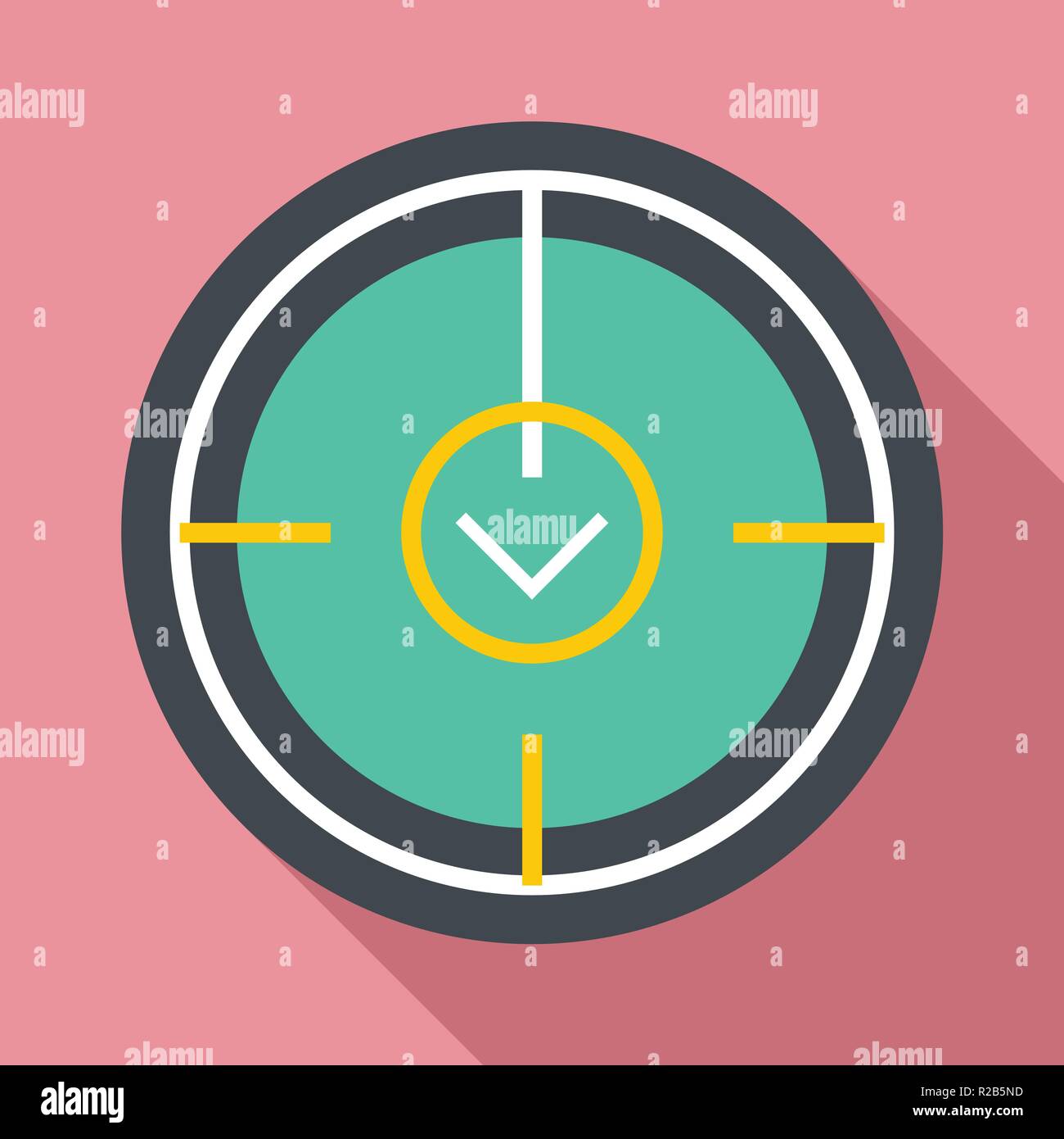 Sniper gun aim icon. Flat illustration of sniper gun aim vector icon ...