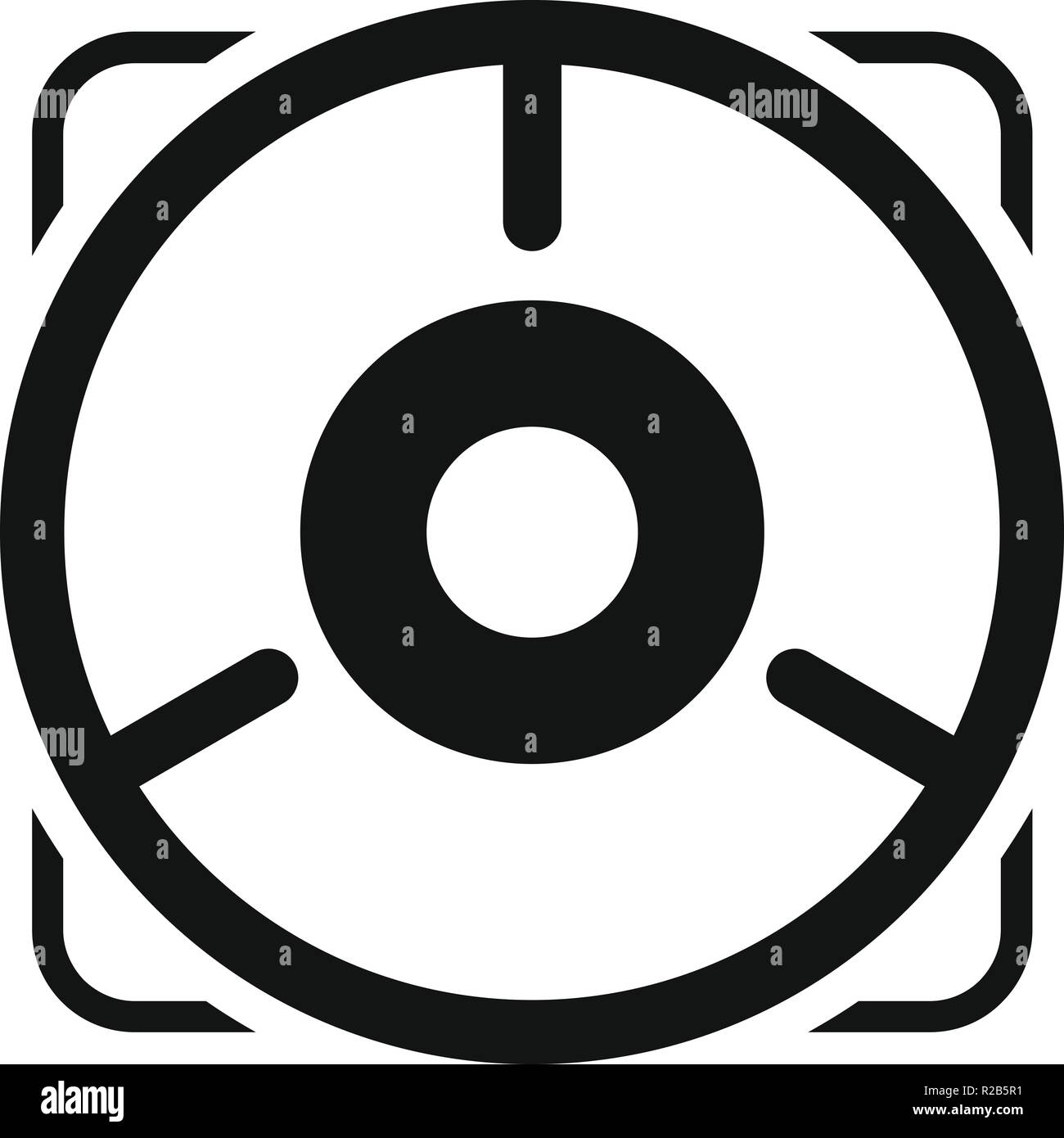 Soldier gun aim icon. Simple illustration of soldier gun aim vector ...