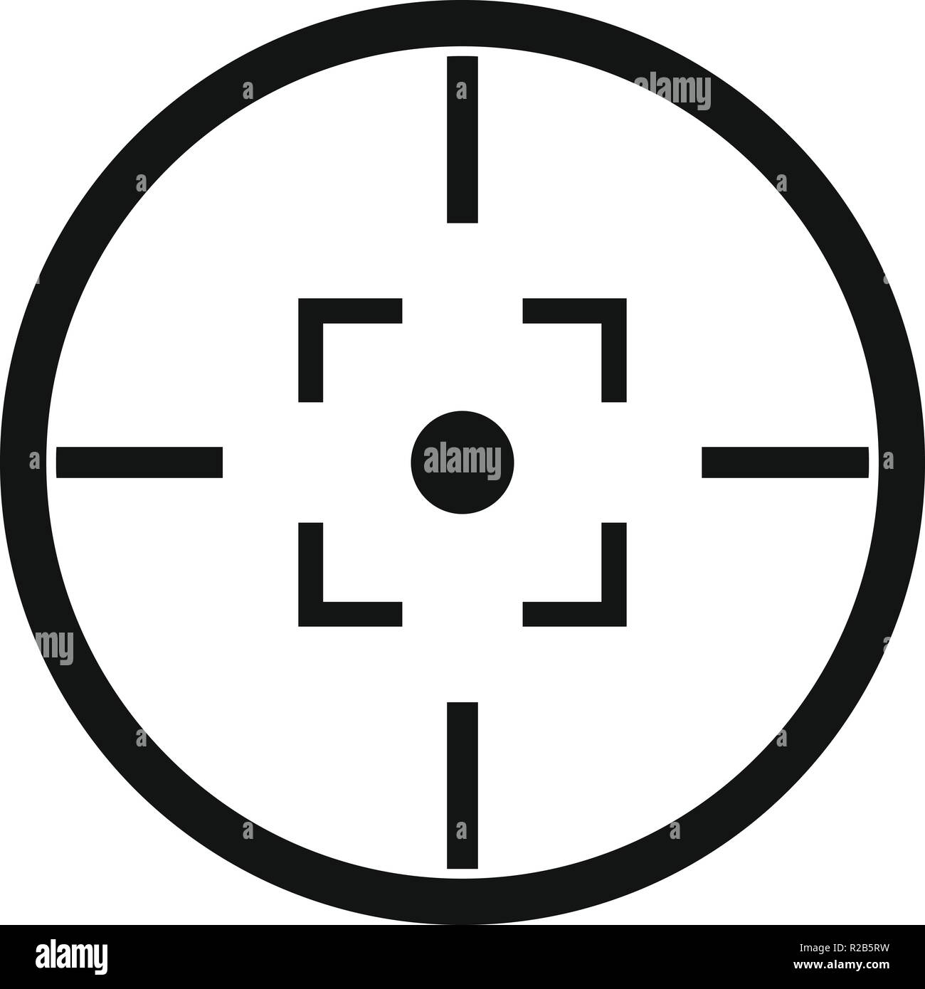 Gun target icon. Simple illustration of gun target vector icon for web ...
