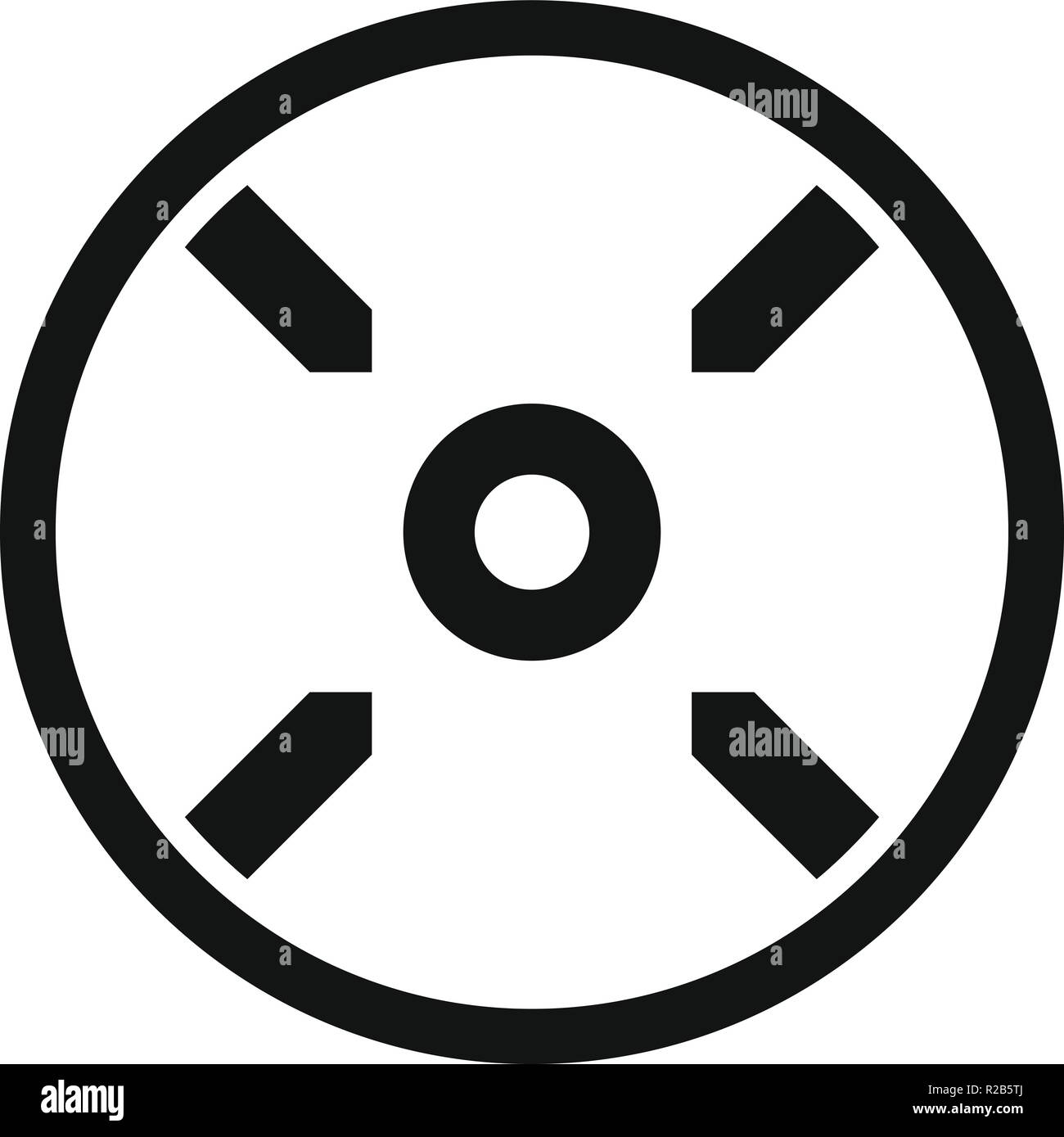 Modern gun target icon. Simple illustration of modern gun target vector ...