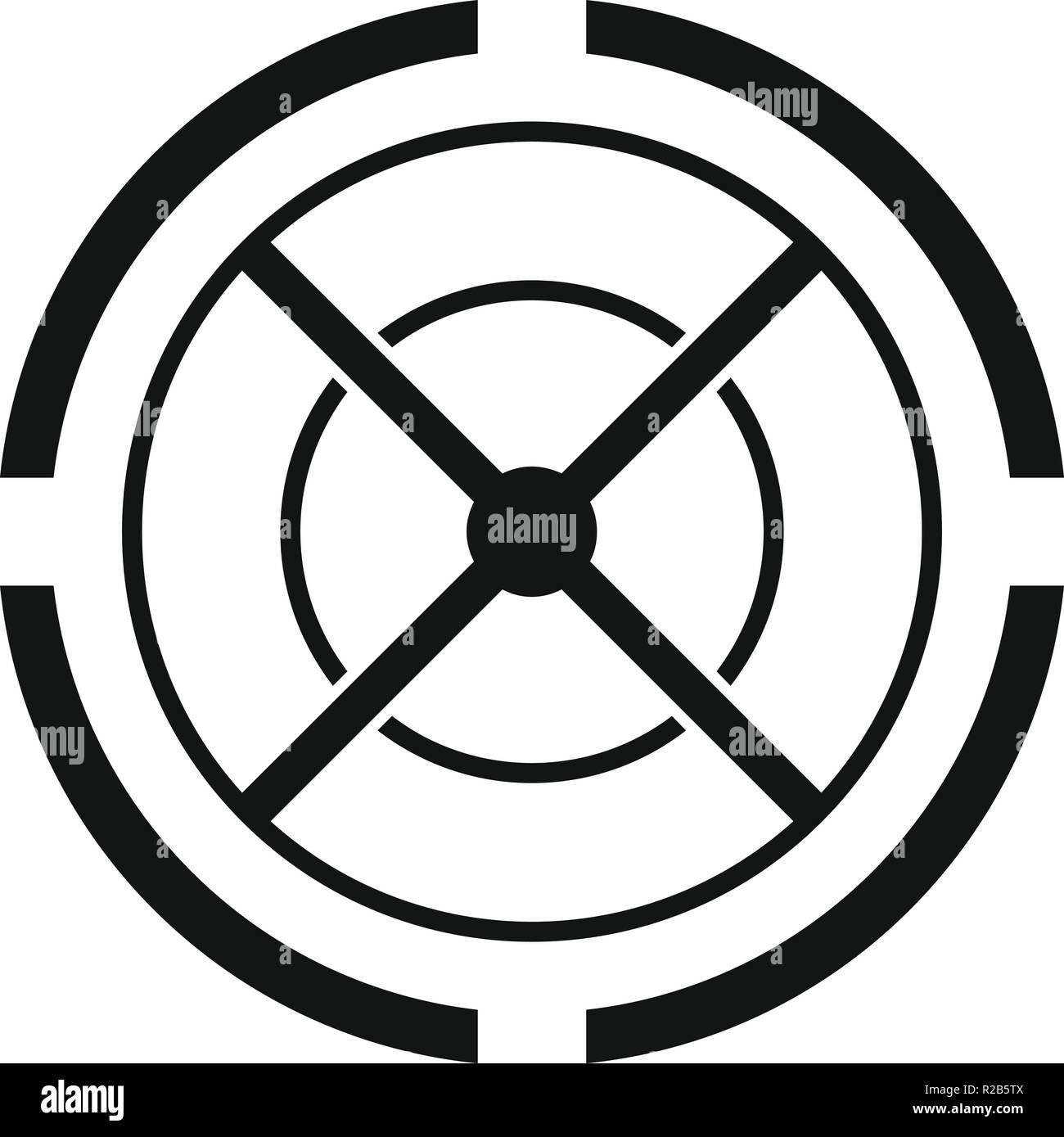 Gun aim icon. Simple illustration of gun aim vector icon for web design ...