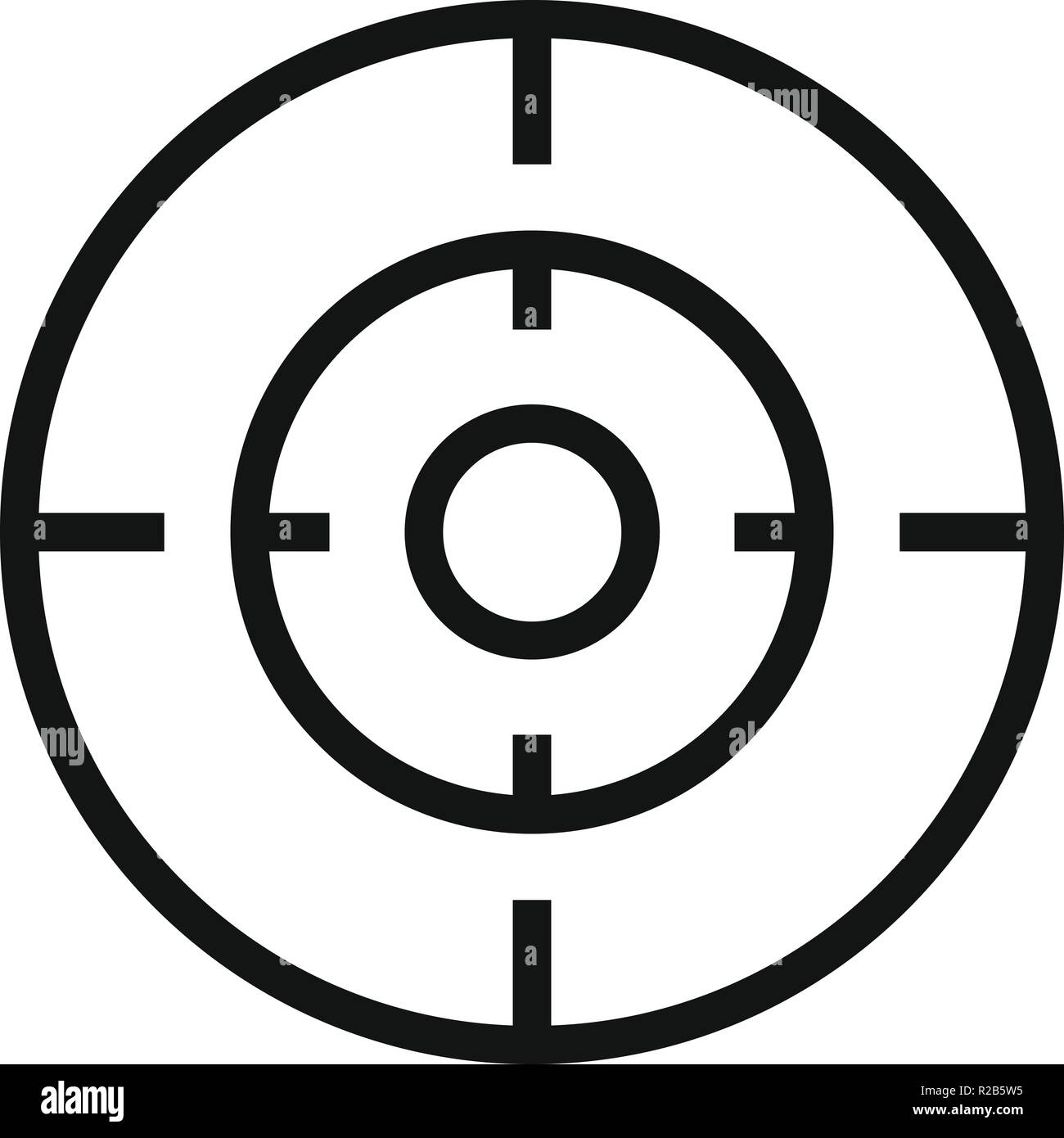 Old gun aim icon. Simple illustration of old gun aim vector icon for ...