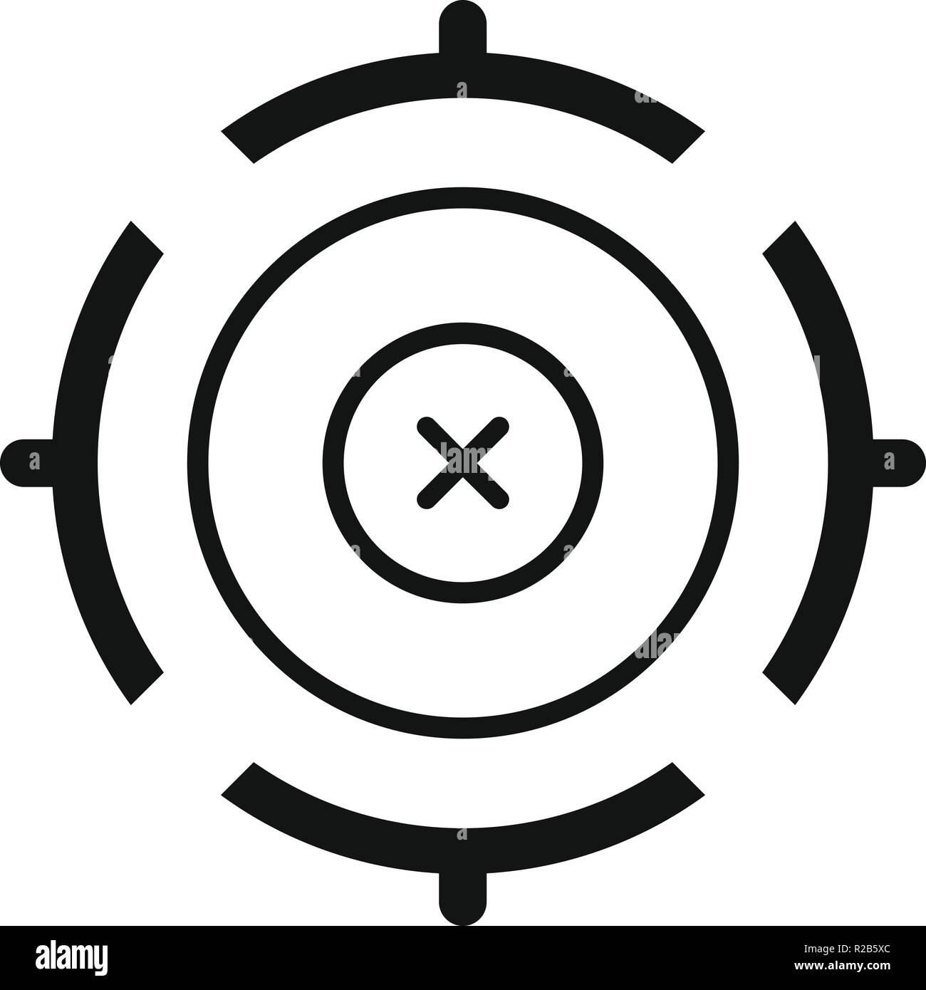 Futuristic aim target icon. Simple illustration of futuristic aim ...