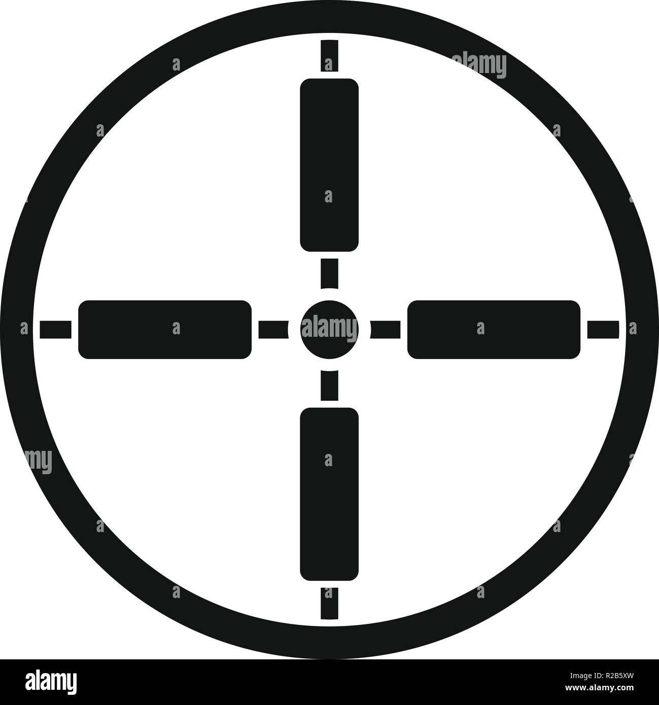 Sniper target icon. Simple illustration of sniper target vector icon ...