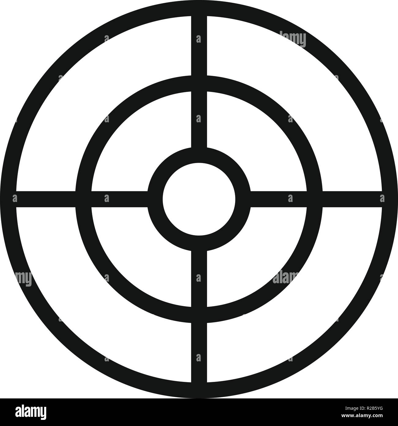 Futuristic aim scope icon. Simple illustration of futuristic aim scope ...