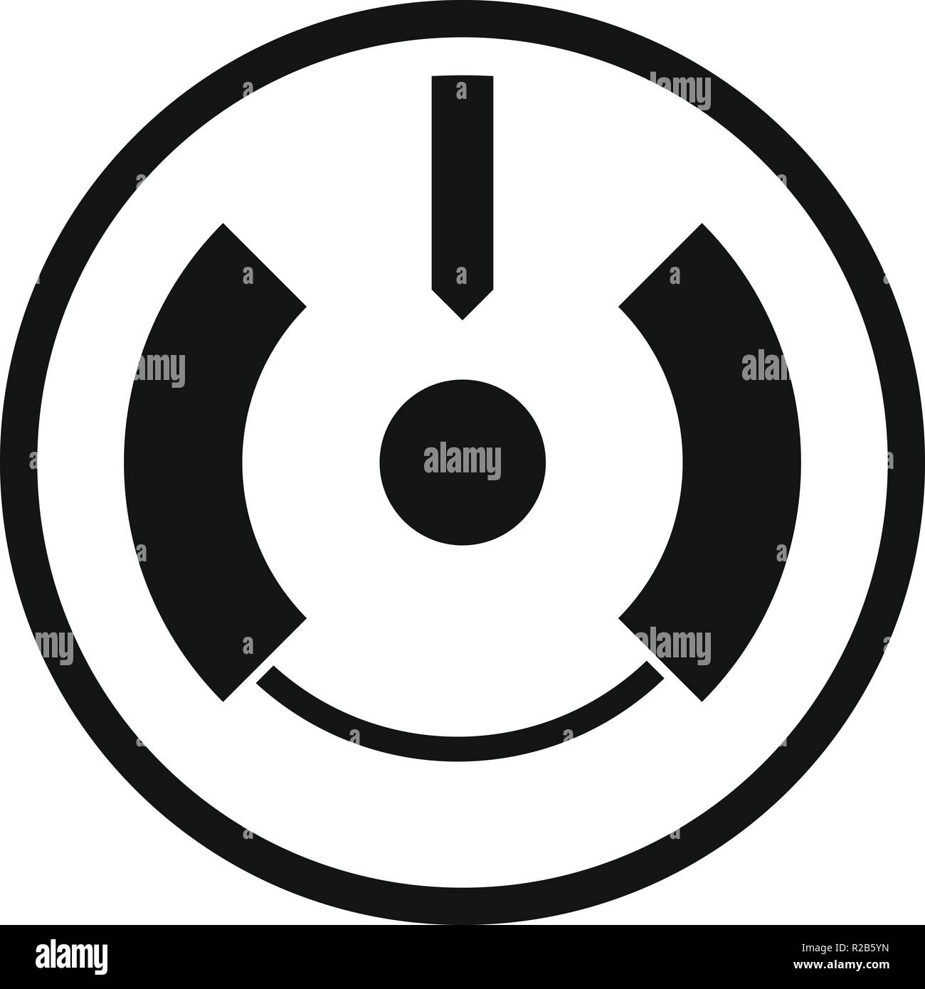 Gun aim scope icon. Simple illustration of gun aim scope vector icon ...