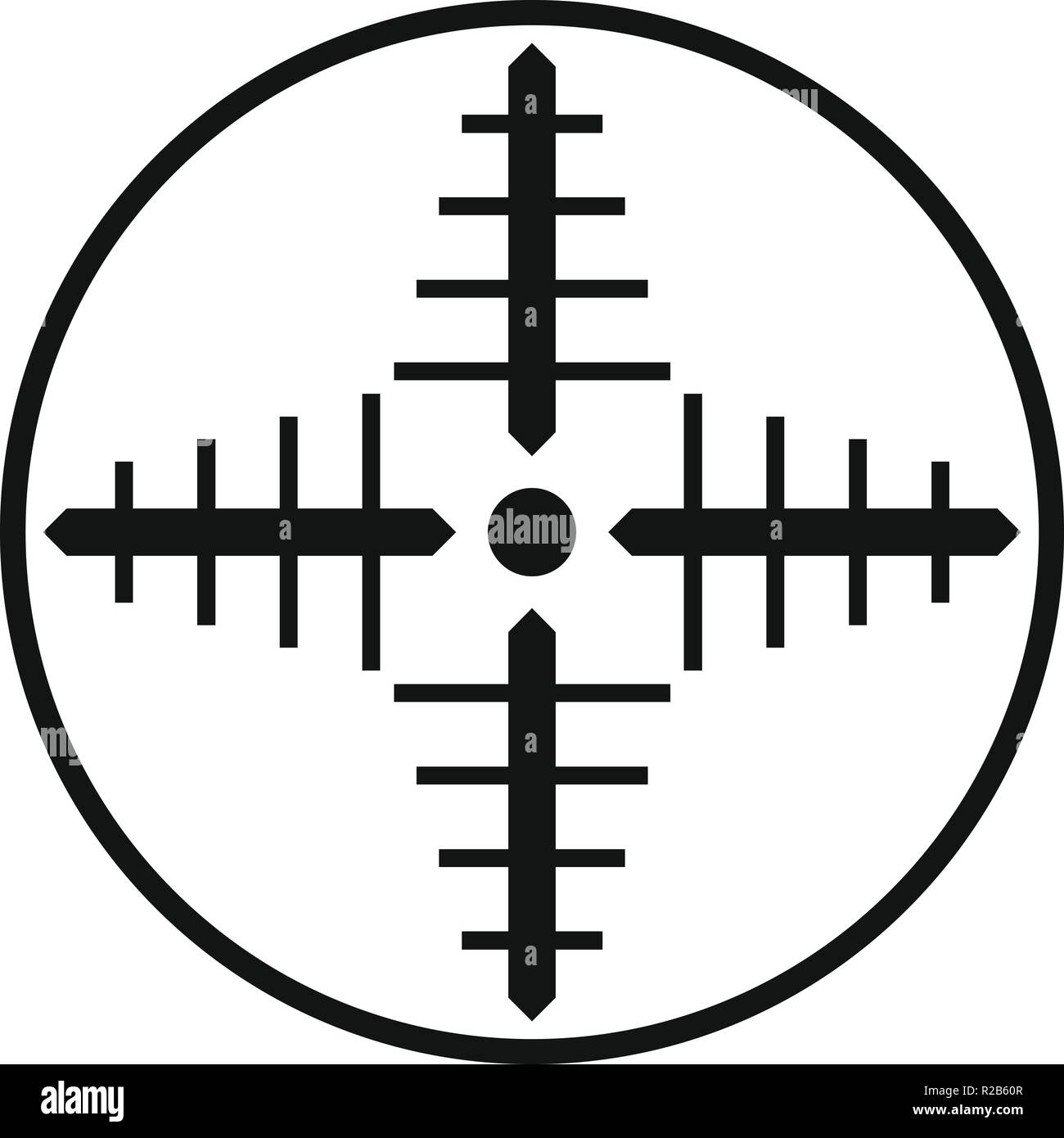 Military aim target icon. Simple illustration of military aim target ...