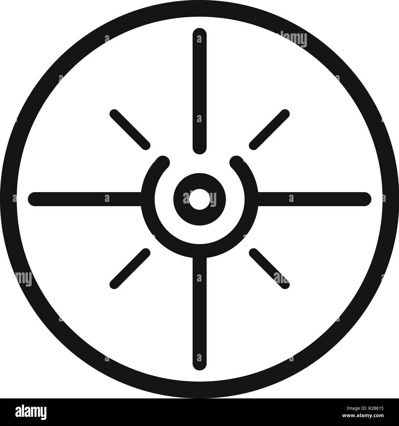 Aim scope target icon. Simple illustration of aim scope target vector ...