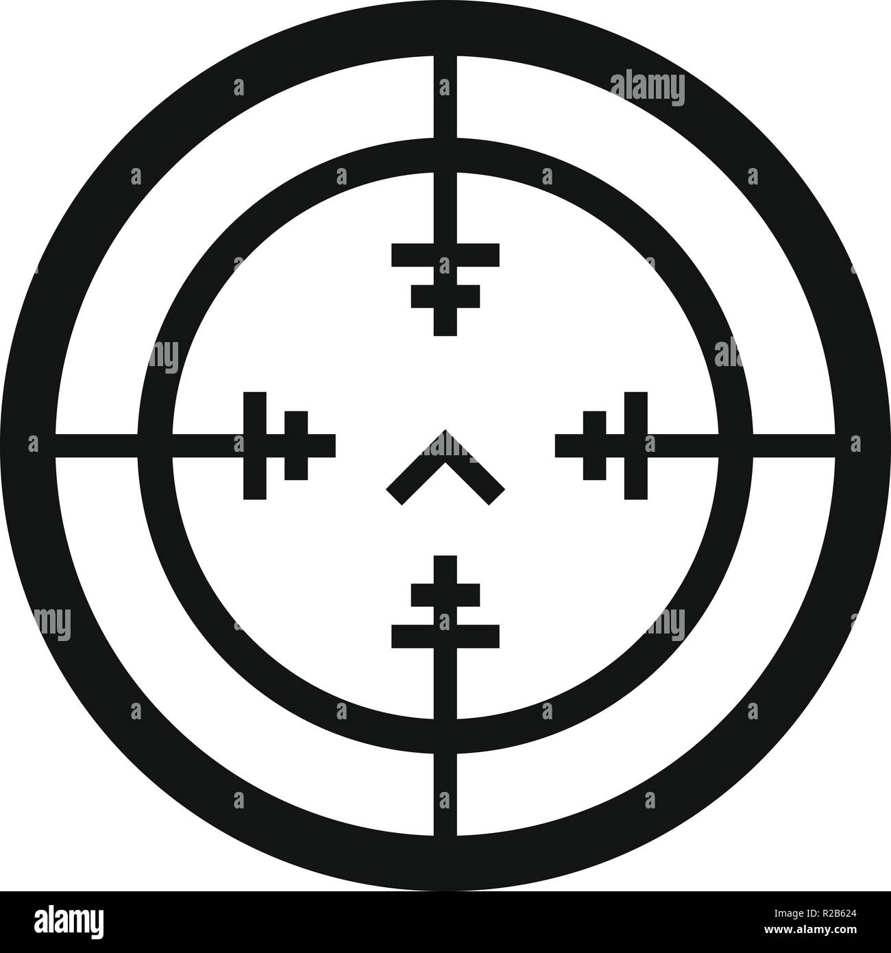 Sniper gun aim icon. Simple illustration of sniper gun aim vector icon ...