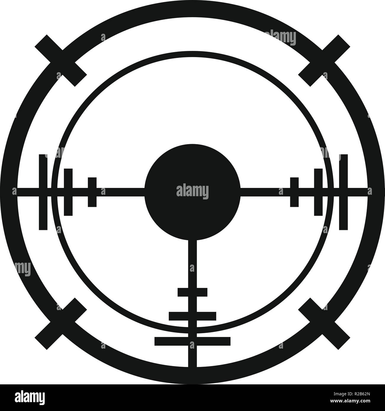 Sniper elite aim icon. Simple illustration of sniper elite aim vector ...