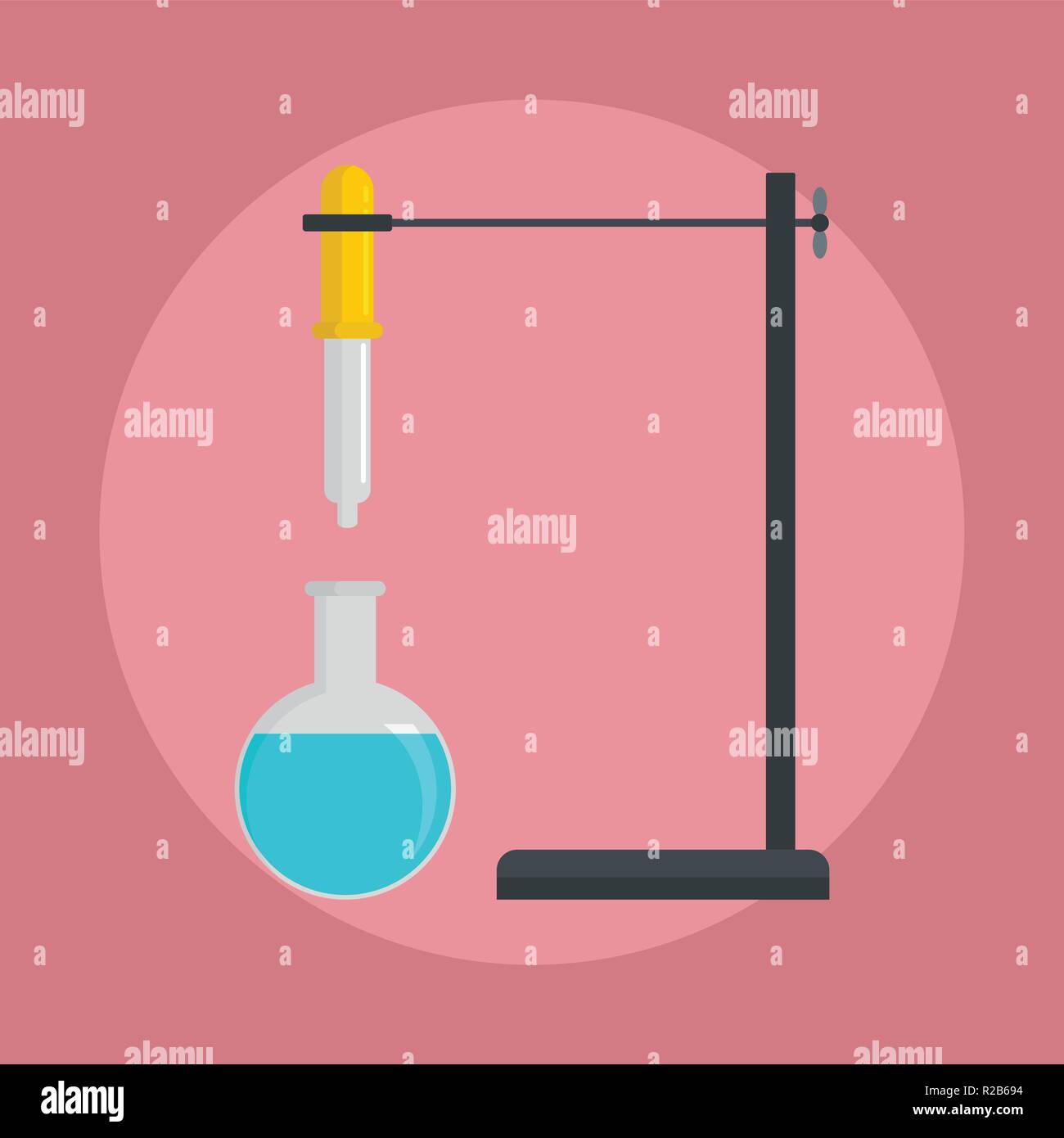 Chemical flask icon. Flat illustration of chemical flask vector icon ...