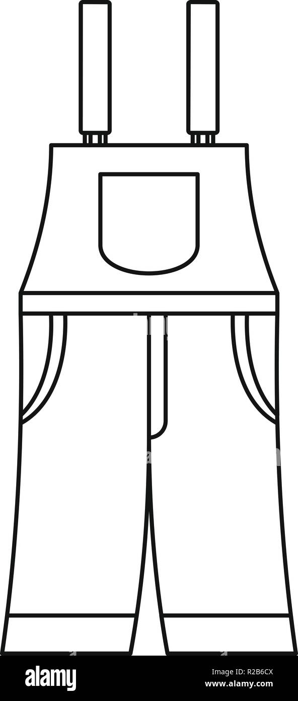 Work pants icon. Outline illustration of work pants vector icon for web ...