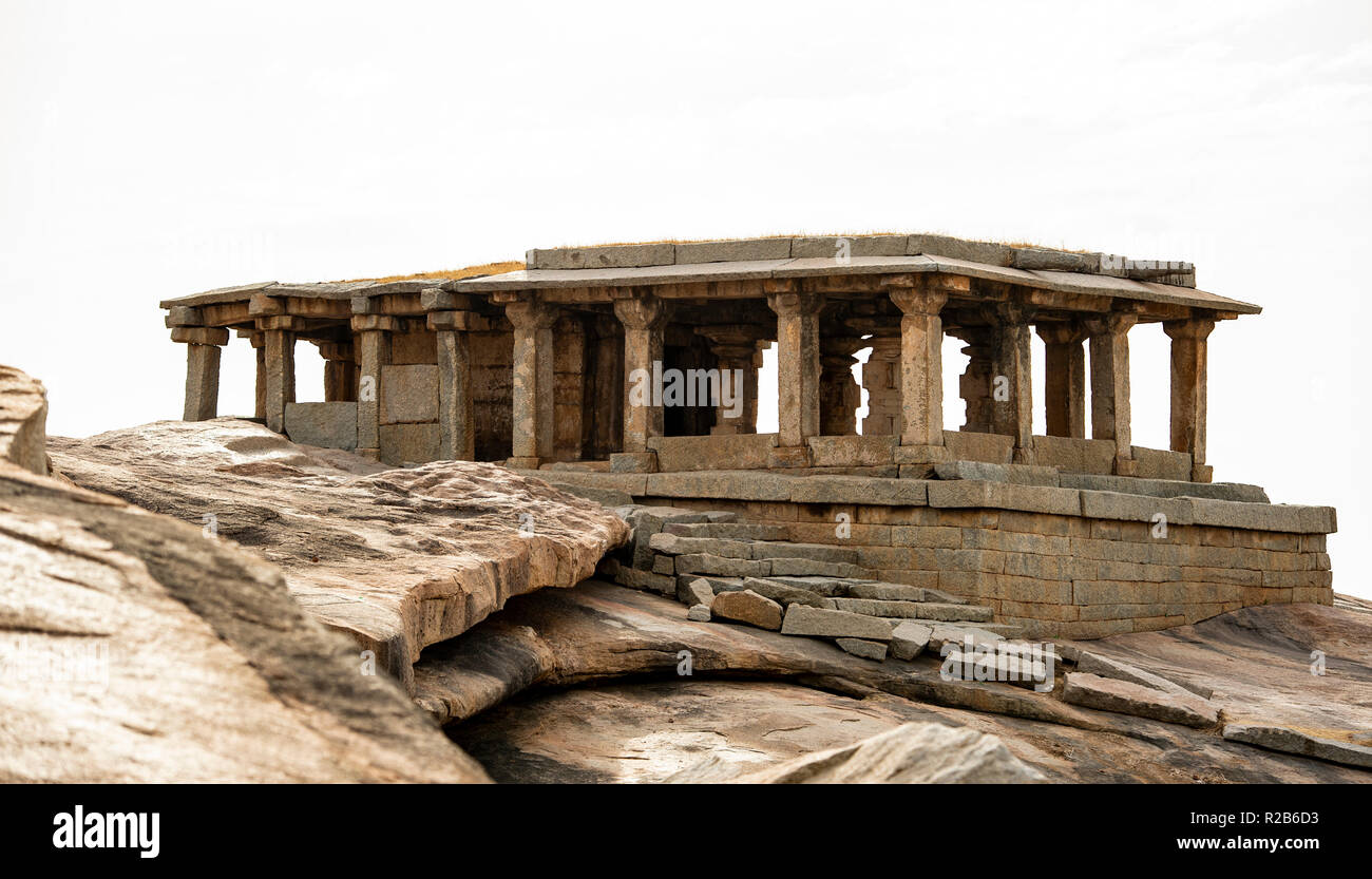 Beautiful view of the amazing Hampi's ruins. Hampi, also referred to as ...
