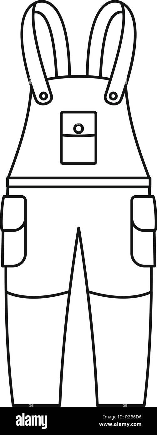 Work trousers icon. Outline illustration of work trousers vector icon ...