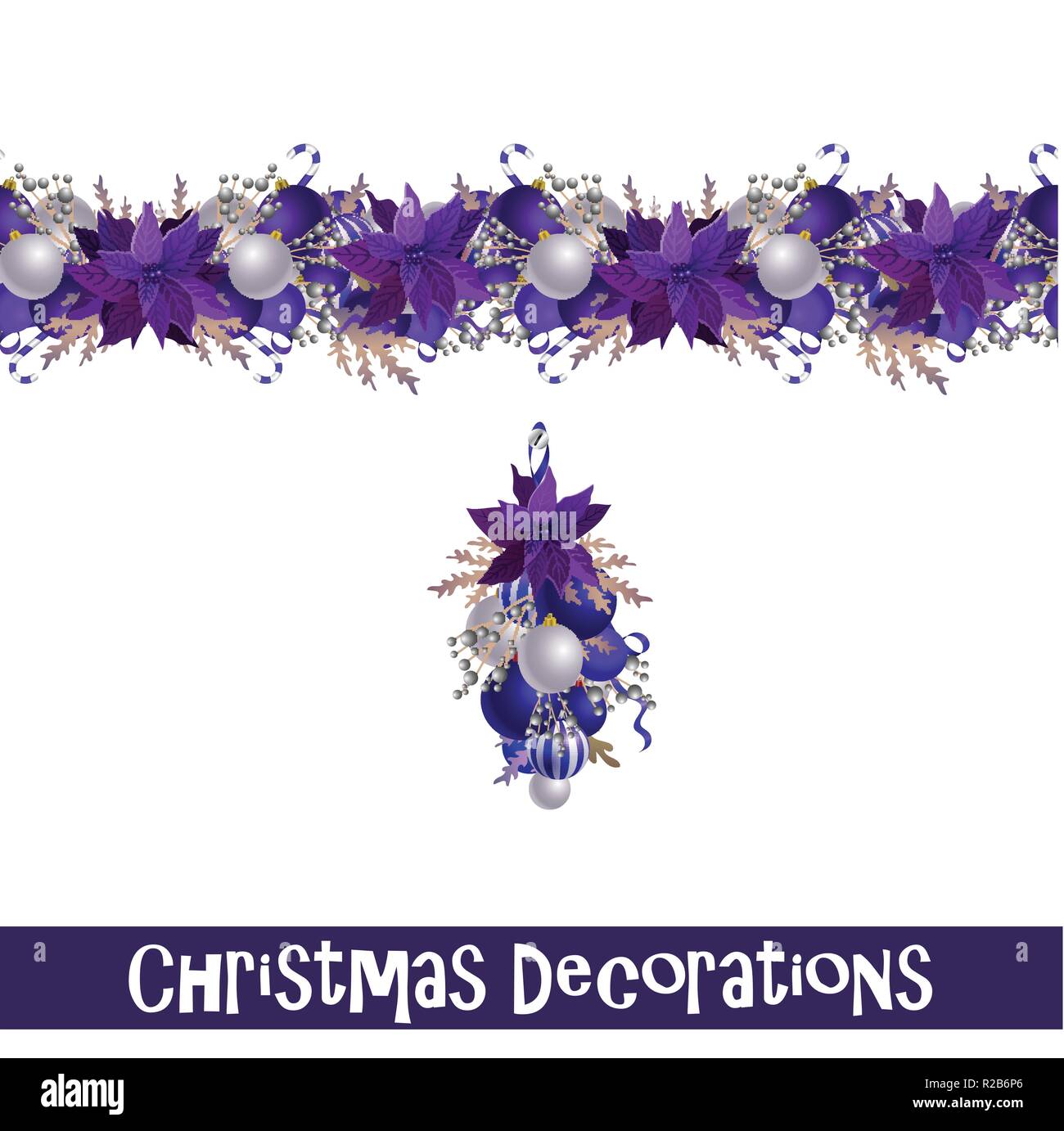 Vector Christmas Border Stock Vector Image & Art - Alamy