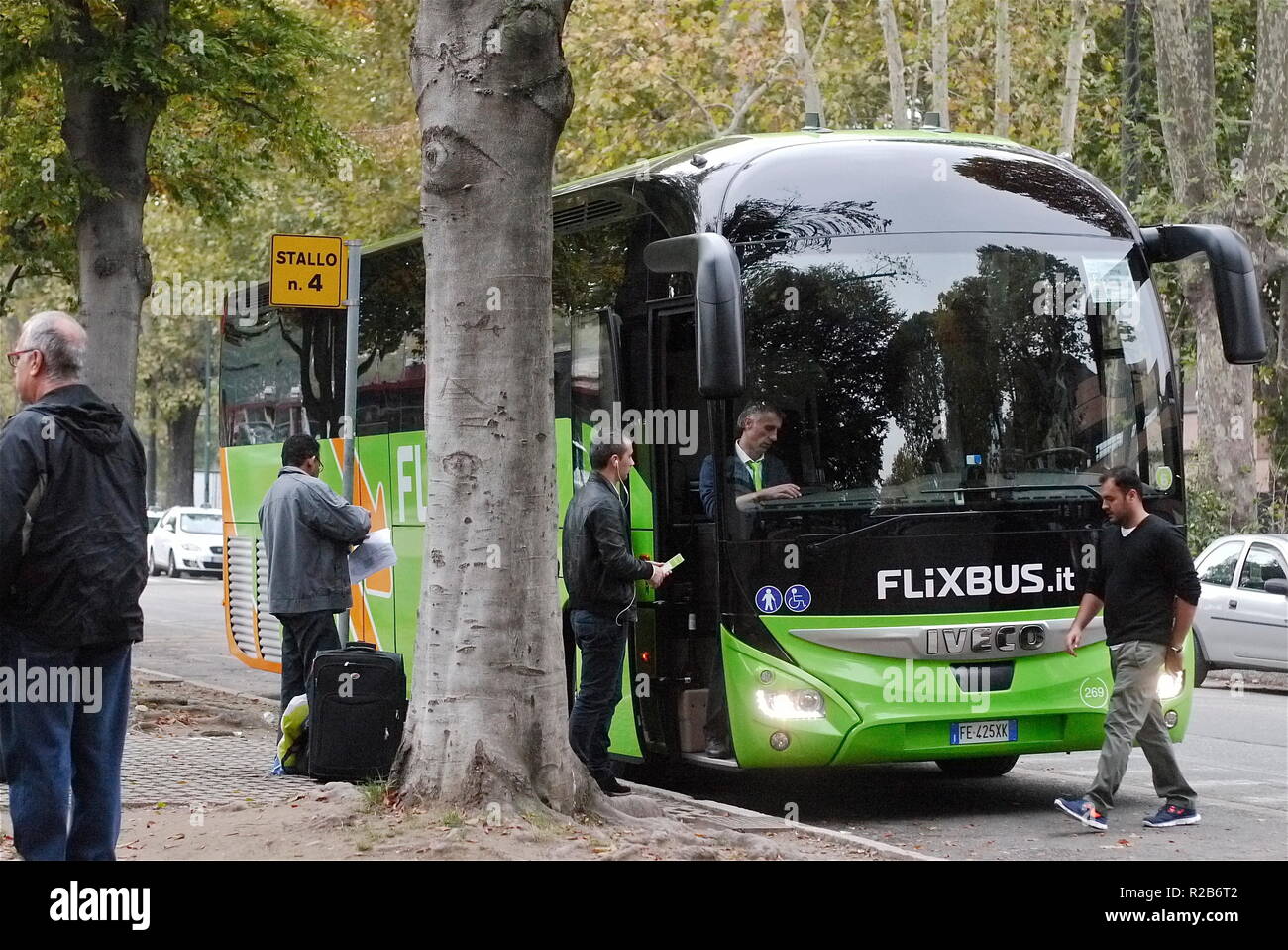 Flixbus at bus station, Turin, Italy Stock Photo - Alamy