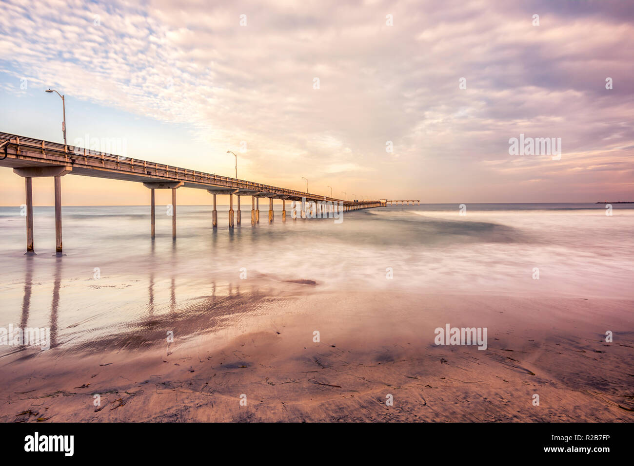 San Diego, California, USA. Photo of the Ocean Beach Pier on a November ...