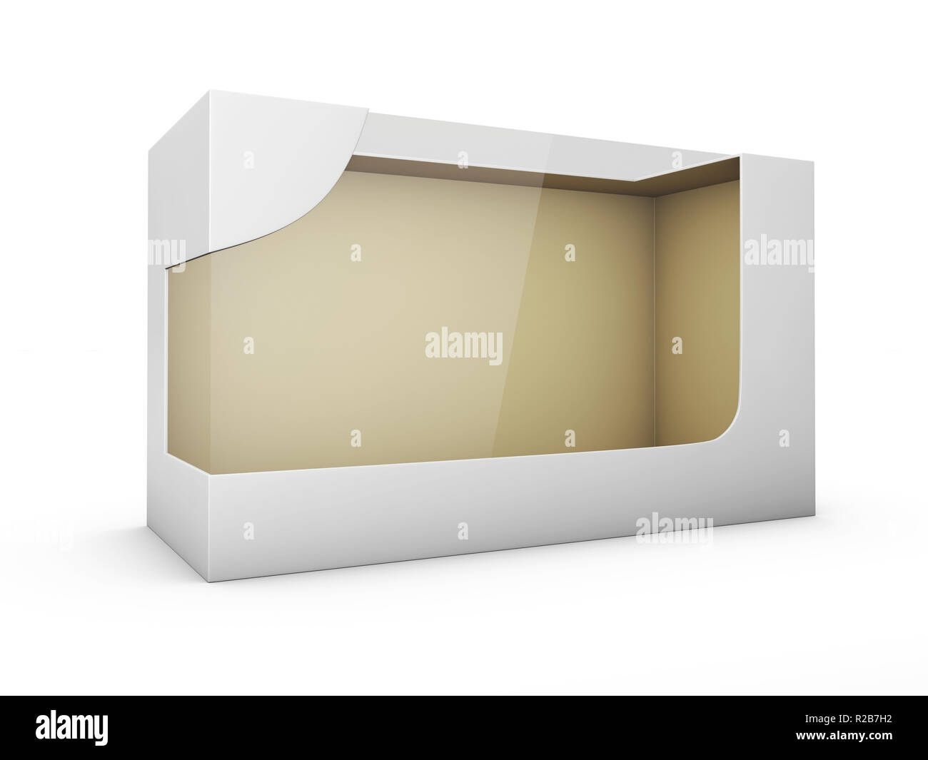 Product Cardboard Plastic Package Box With Window. 3d Illustration ...
