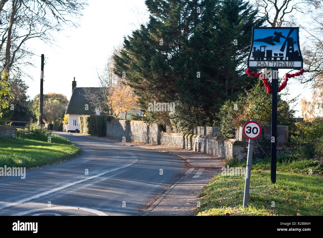 Views of the village on Barnham, Suffolk Stock Photo - Alamy