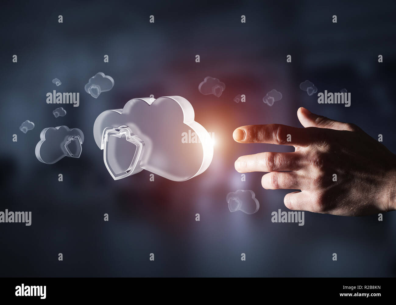 Computer and internet security concept presented by icon cloud Stock ...
