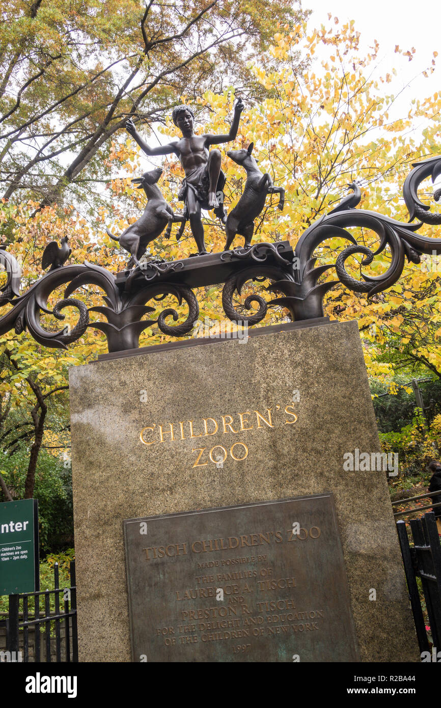 The Lehman Gates are a Bronze Sculptural Landmark at the Children's Zoo ...