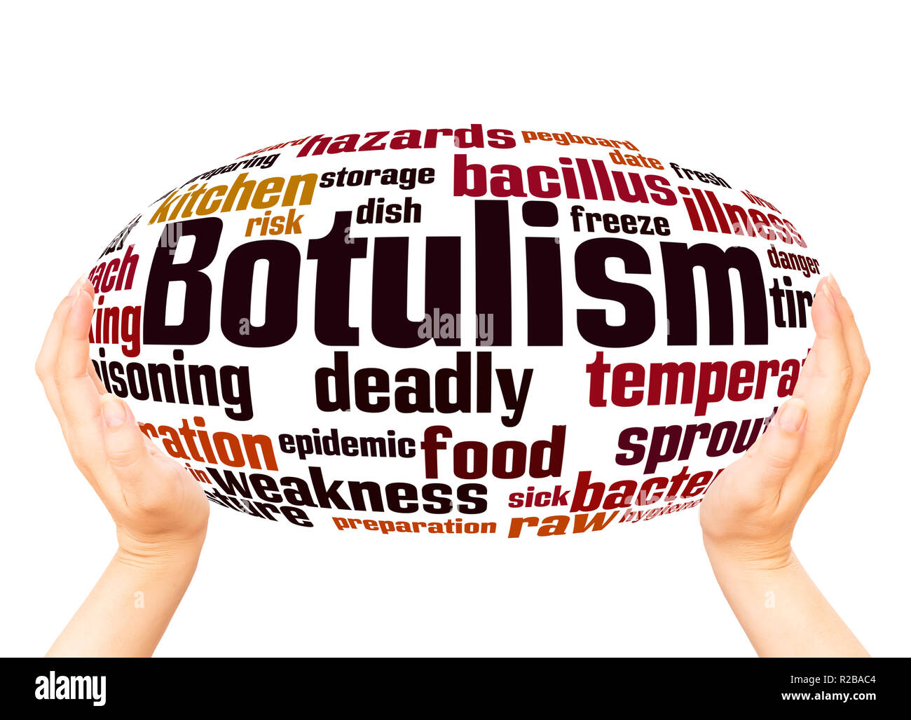 Botulism word cloud hand sphere concept on white background Stock Photo ...