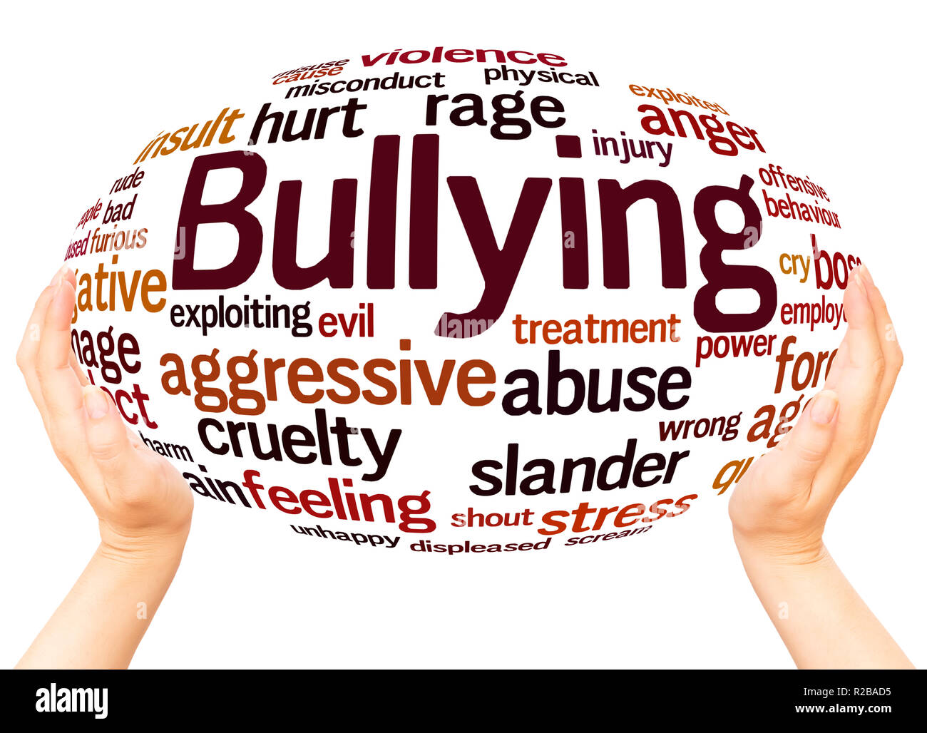 Bullying word cloud hand sphere concept on white background Stock Photo ...