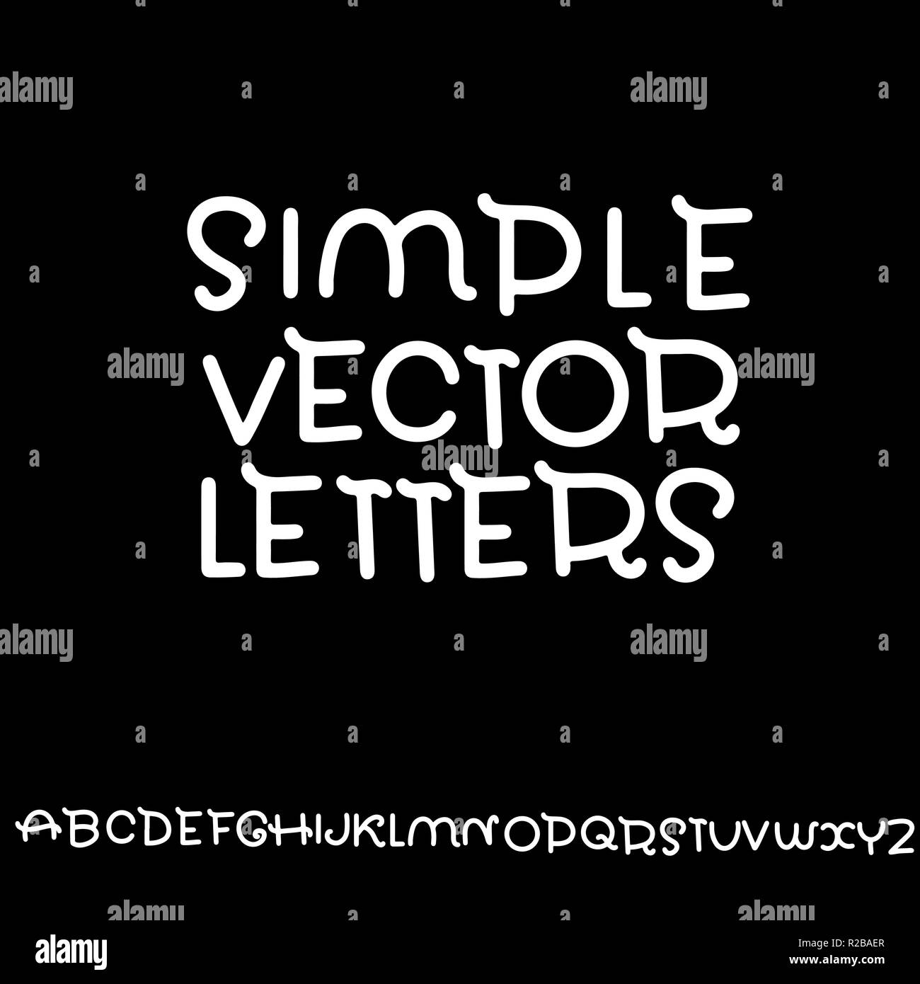 Simple alphabet. Modern font. Vector illustration Stock Vector Image ...