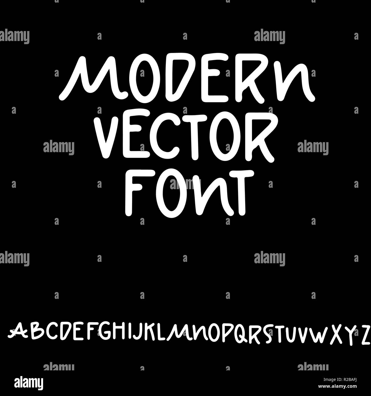 Simple alphabet. Modern font. Vector illustration Stock Vector Image ...