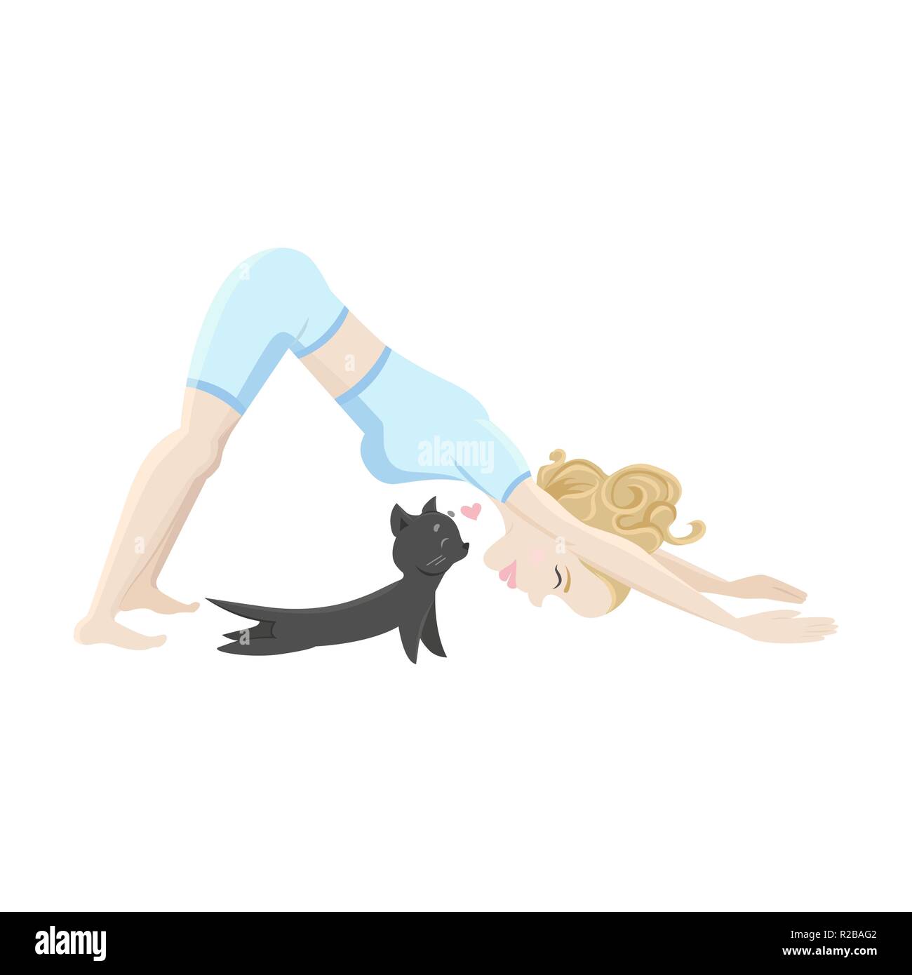 Vector yoga cat pose Stock Vector Images - Alamy