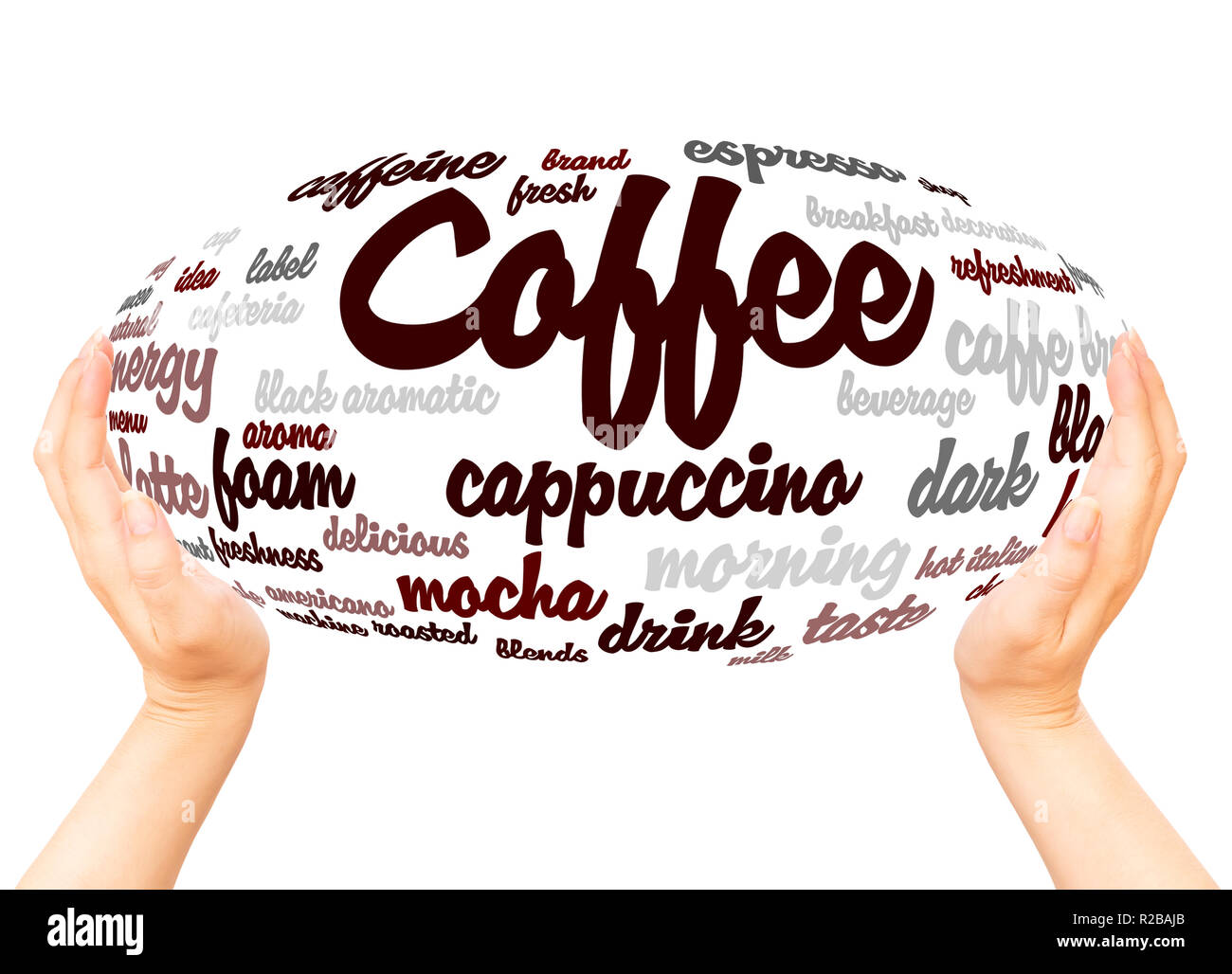 Coffee, word cloud concept on white background Stock Photo - Alamy