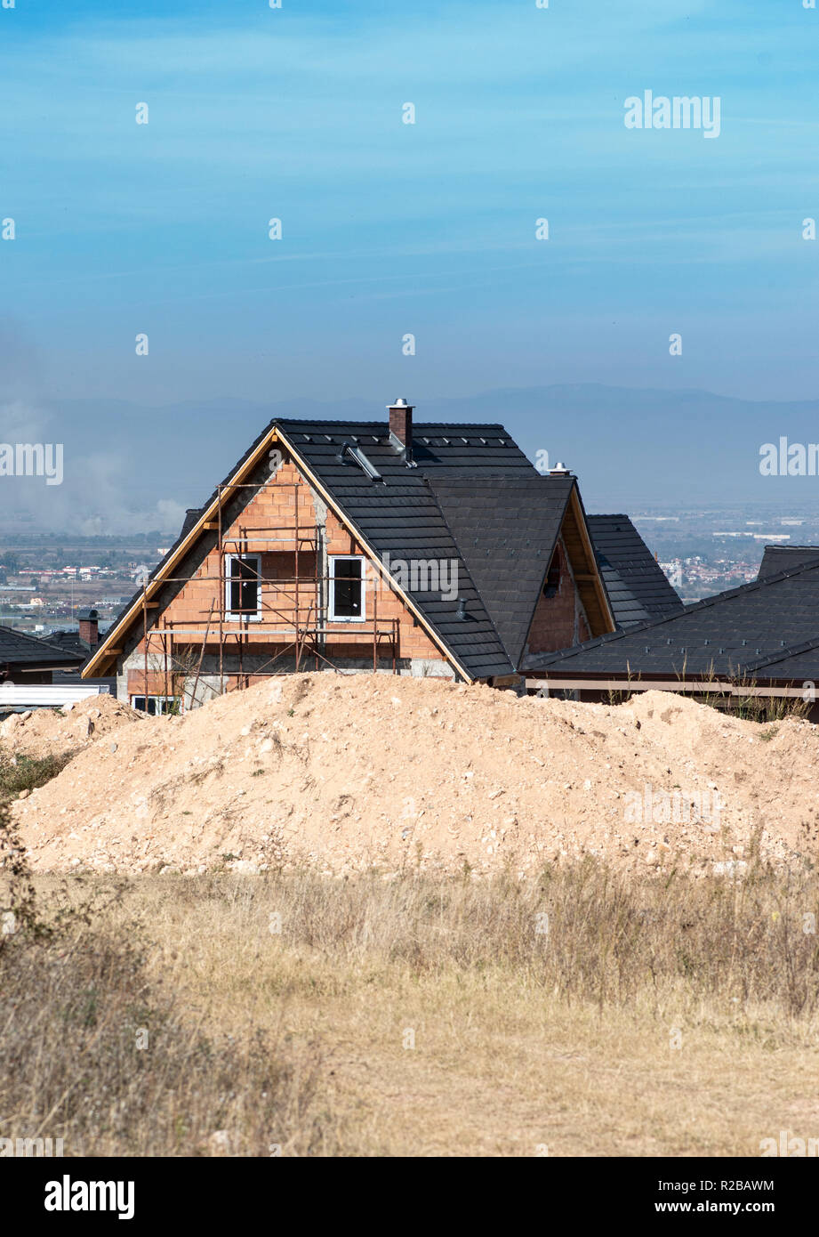 Building a house. Construction site Stock Photo - Alamy