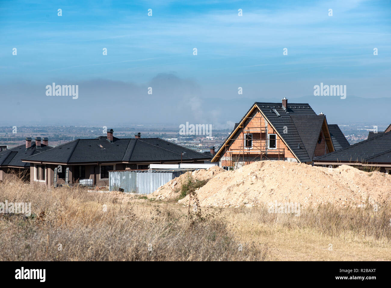 Building a house. Construction site Stock Photo - Alamy