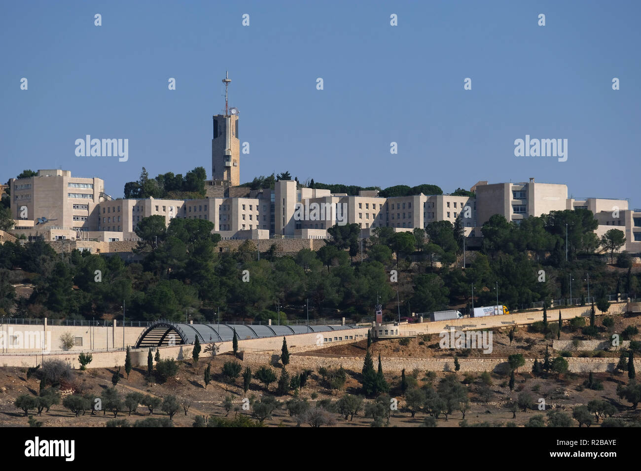 View of the Hebrew University of Jerusalem, Israel's second-oldest ...