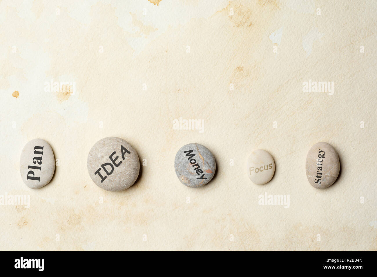 The parts of success written on the rock ower old paper Stock Photo - Alamy