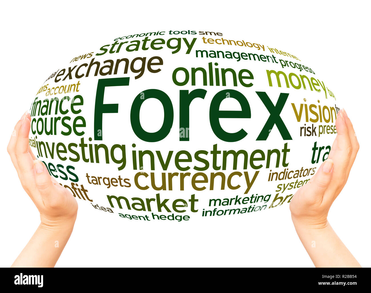 Forex word cloud hand sphere concept on white background Stock Photo ...