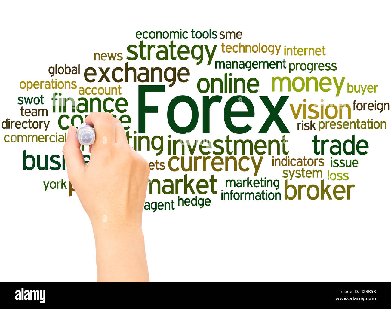 Forex word cloud hand writing concept on white background Stock Photo ...