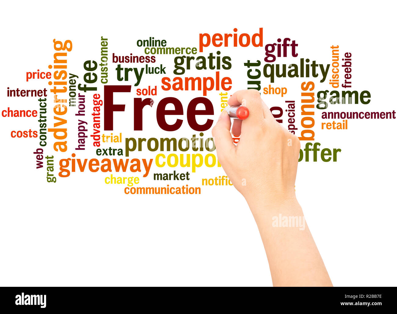 Free word cloud hand writing concept on white background Stock Photo ...