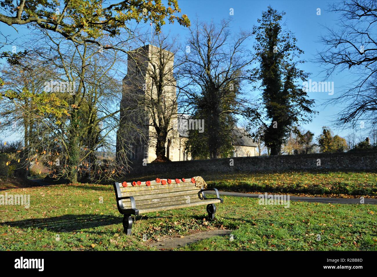 Barnham Suffolk country village in November on 100 anniversary of the ...