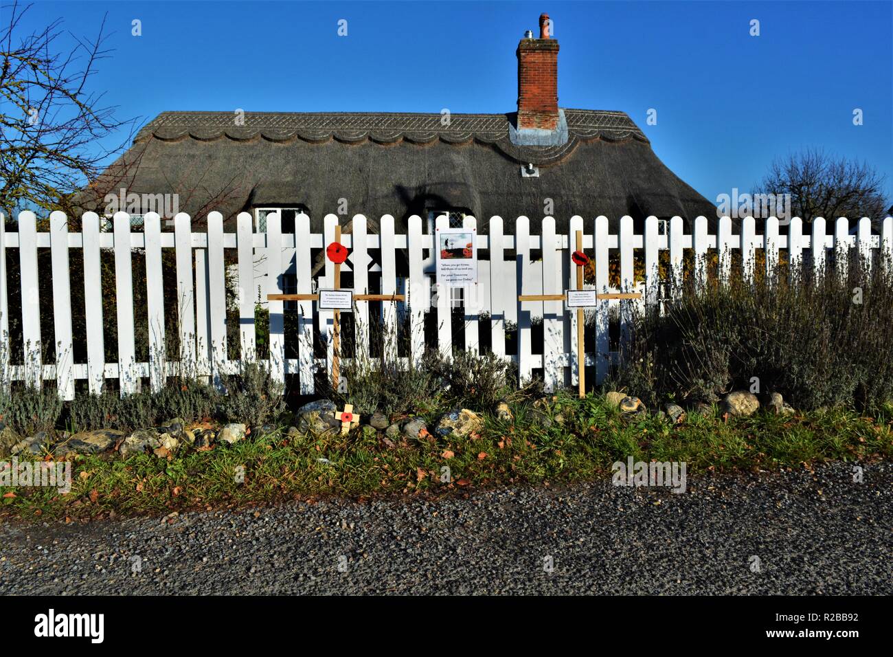 Barnham Suffolk country village in November on 100 anniversary of the ...