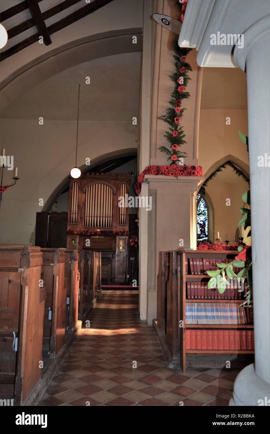 Barnham Suffolk country village in November on 100 anniversary of the ...