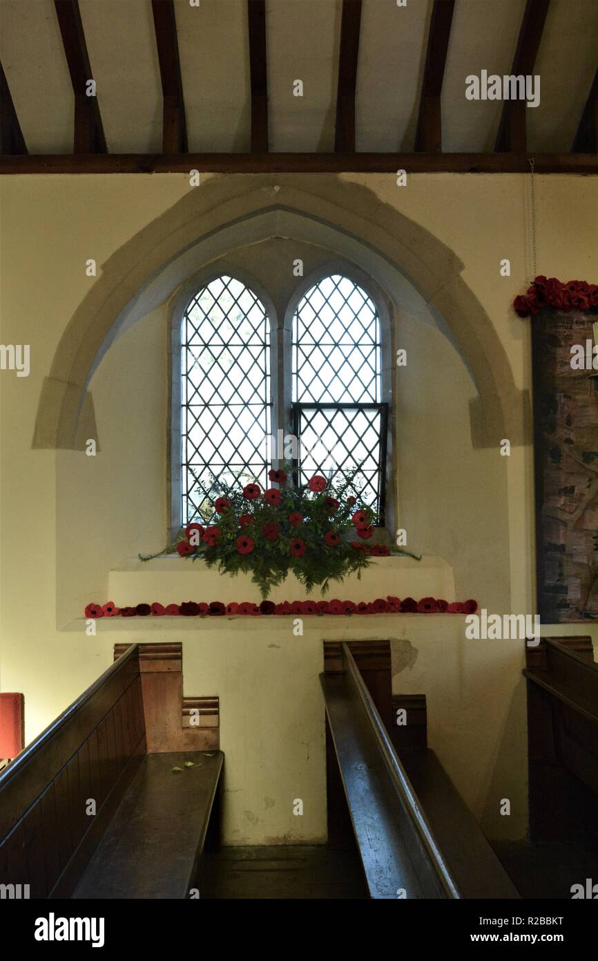 Barnham Suffolk country village in November on 100 anniversary of the ...